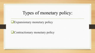 Topic: Expansionary and Contractionary Monetary Policy | Course: Money ...