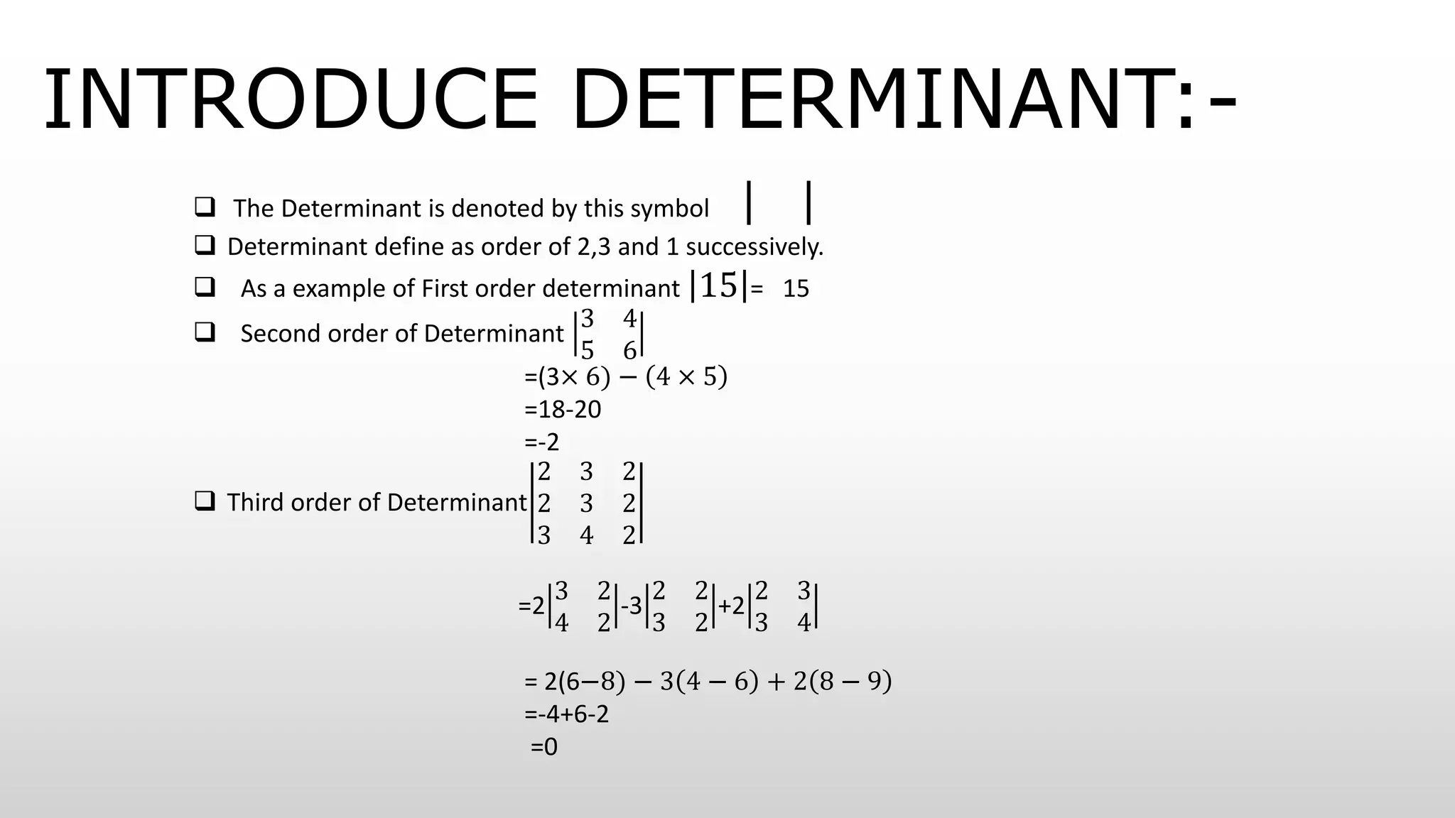 Determinant Ppt