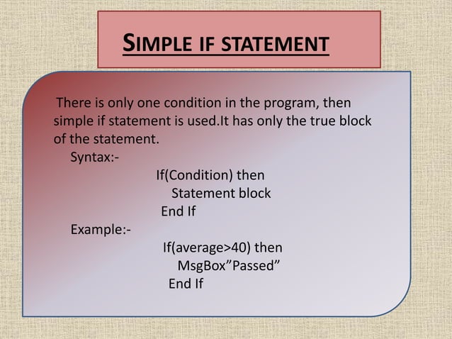 Control Structure In Vb Pptx Programming Languages Computing