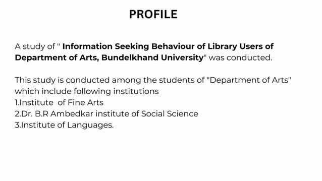 INFORMATION SEEKING BEHAVIOUR | PPT | Free Download