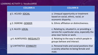 Addressing social inequality hjajavabamah | PPTX