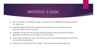 CONTRIBUTIONS BY ARISTOTLE PRESENTATION | PPTX