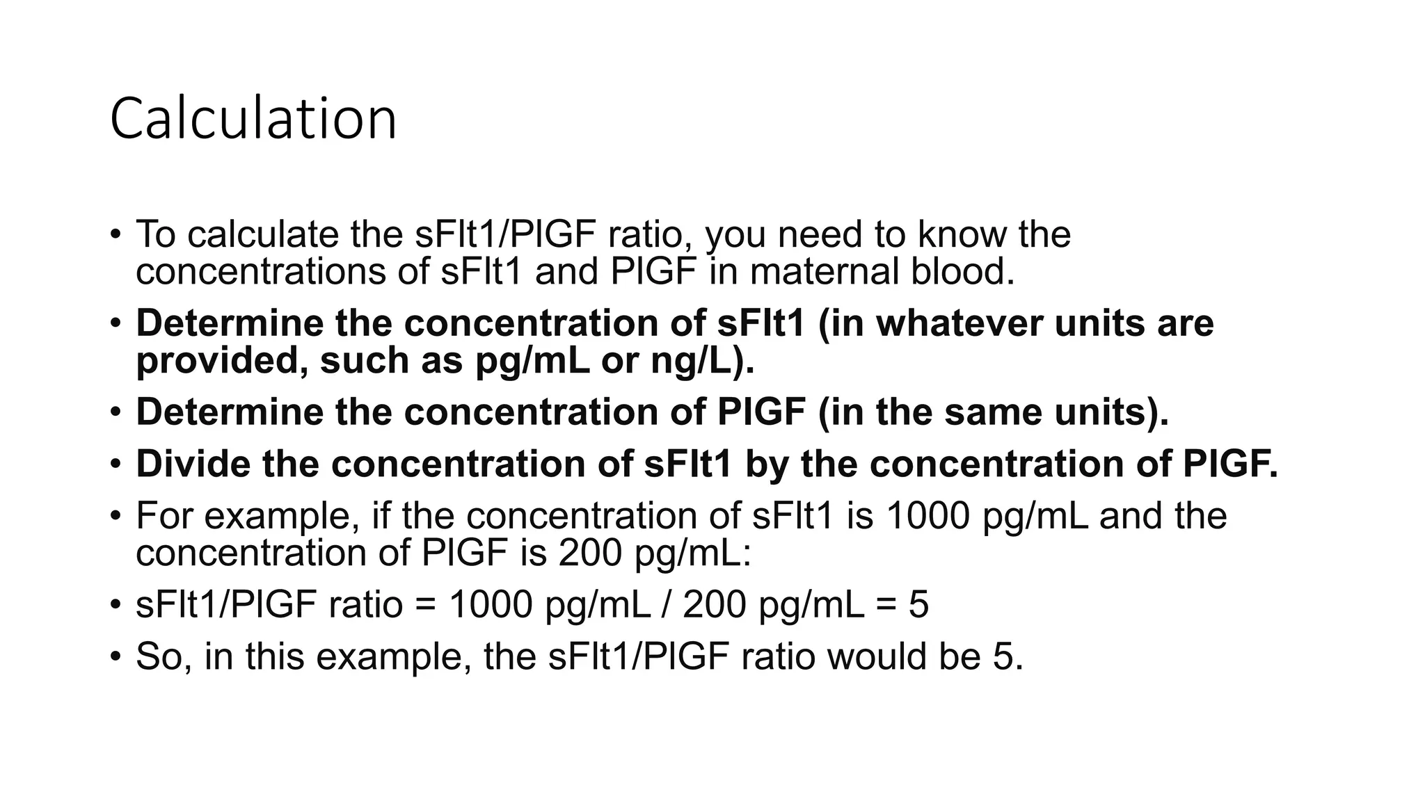Preeclampsia Sflt1/plgf ratio Presentation | PPTX