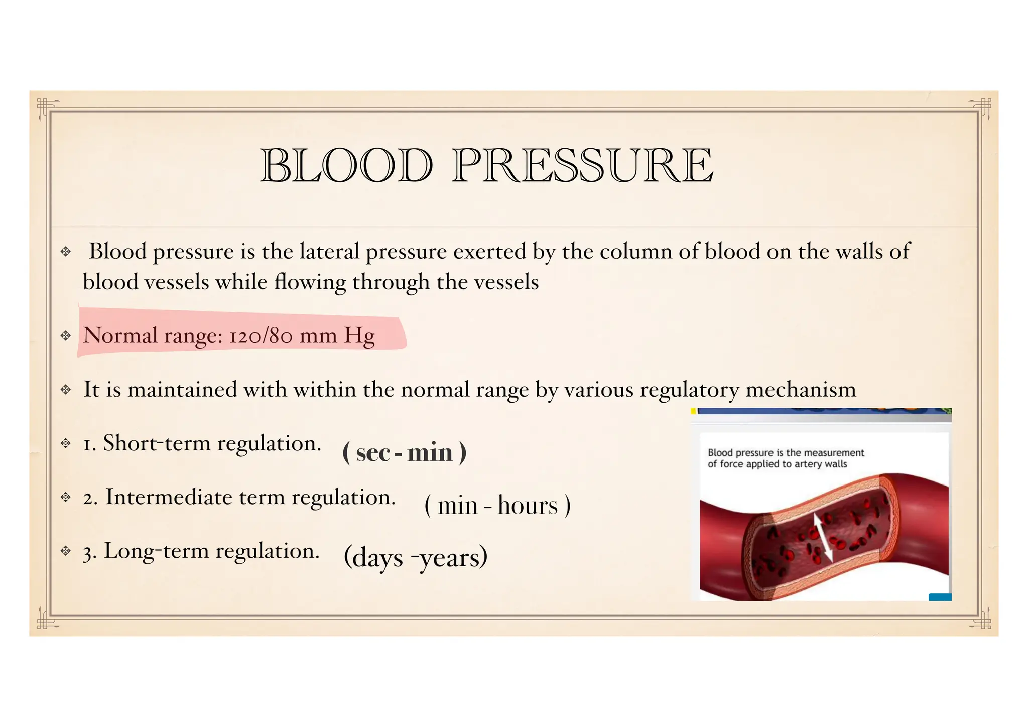 SHORT TERM REGULATION OF BLOOD PRESSURE and it's effect | PDF