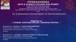 Immunology - Cytokine structure, type and biological function | PPTX