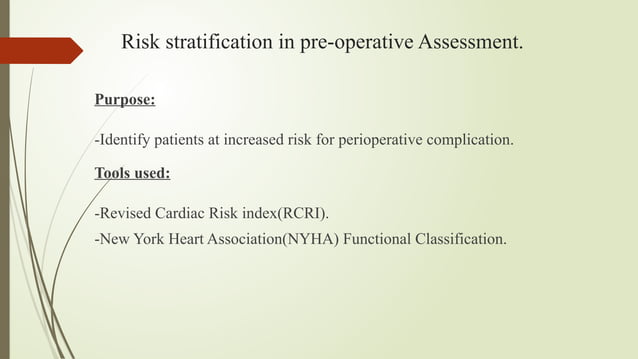 Integrating the revised cardiac Risk index(RCRI) and Ney York heart ...