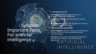 Artificial Intelligence course syllabus in delhi | PPTX | Artificial ...