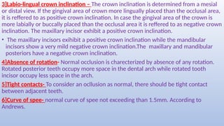 Dr. Mokhtar Ansari [Andrew's six keys of normal ocllusion | PPT