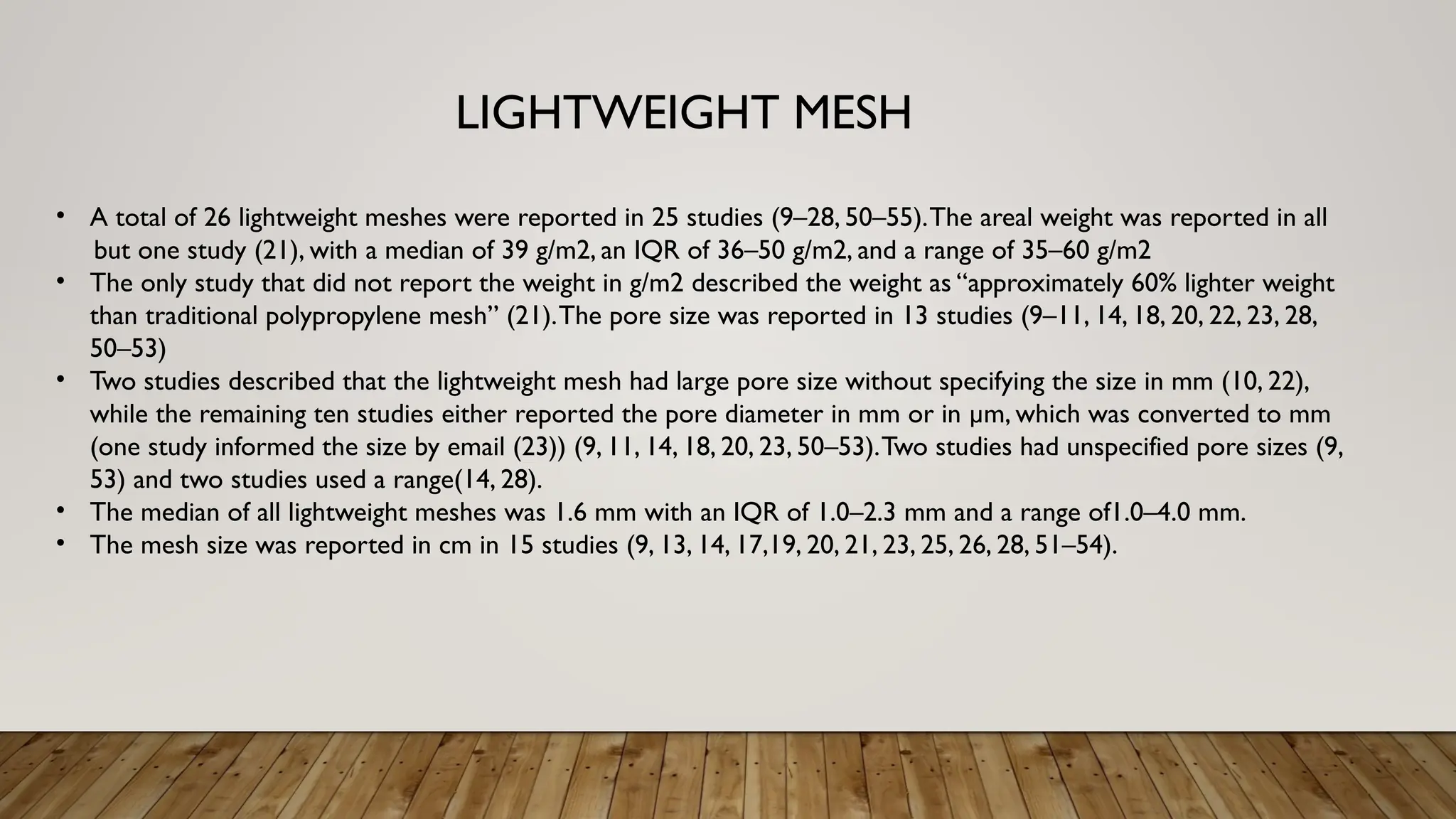 Definition of mesh weight and pore size in groin hernia repair | PPTX