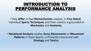 Introduction to Sports Performance Analysis | PPTX