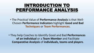 Introduction to Sports Performance Analysis | PPTX