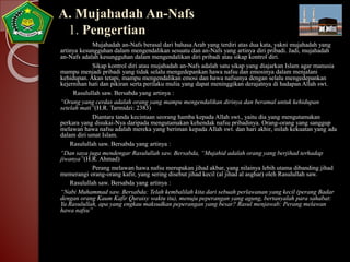 Menghayati Nilai-nilai Mujahadah An-Nafs, Musabaqah Bil Khairat, Etos Kerja, Inofatif, dan ...