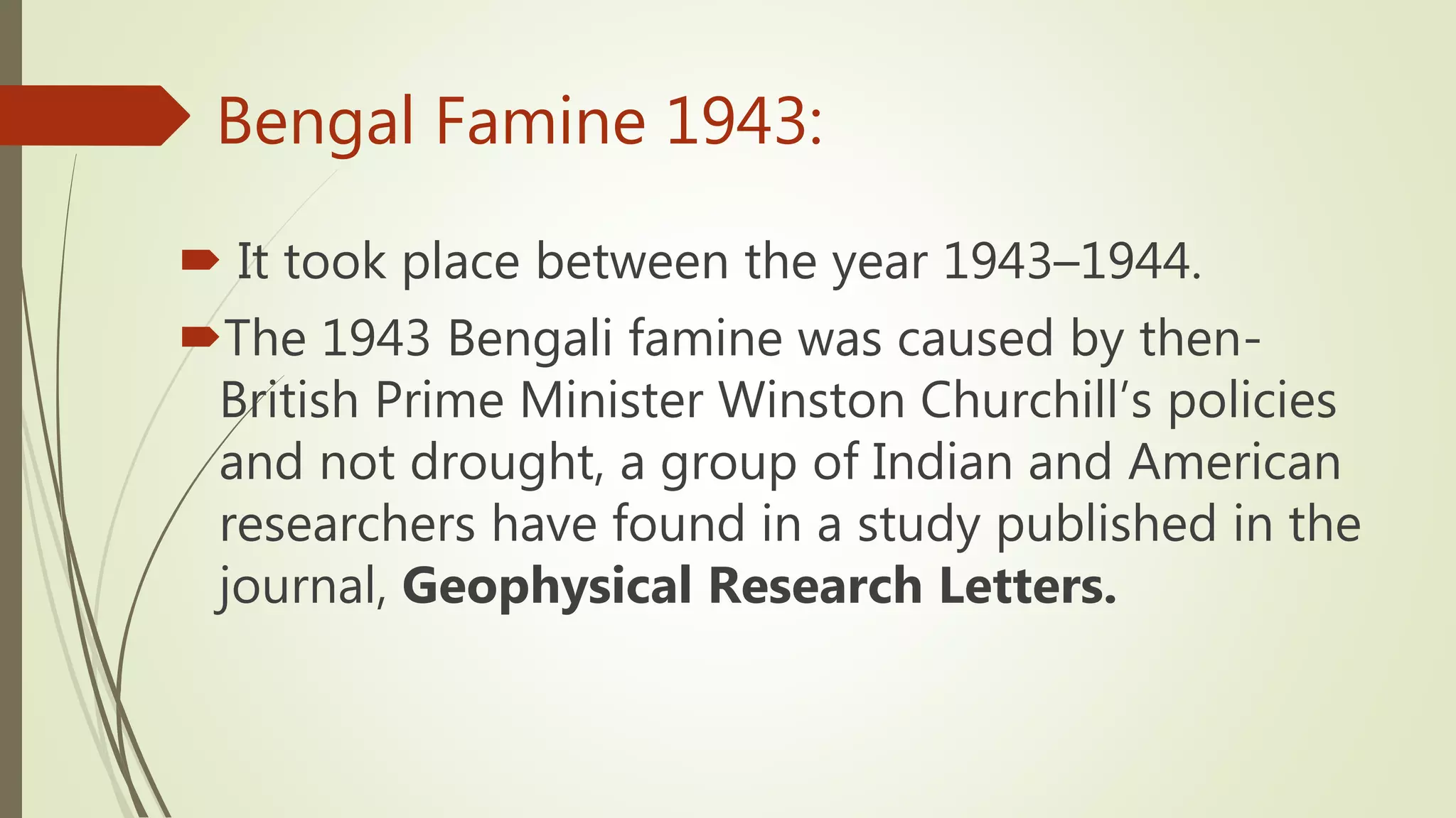 Bengal Famine- How the British Engineered the Worst Genocide in Human History of Profile | PPTX