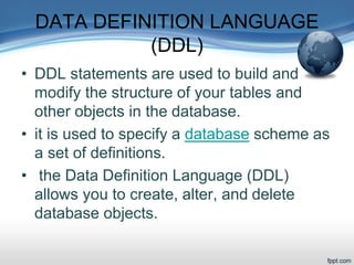 Database Languges | PPTX