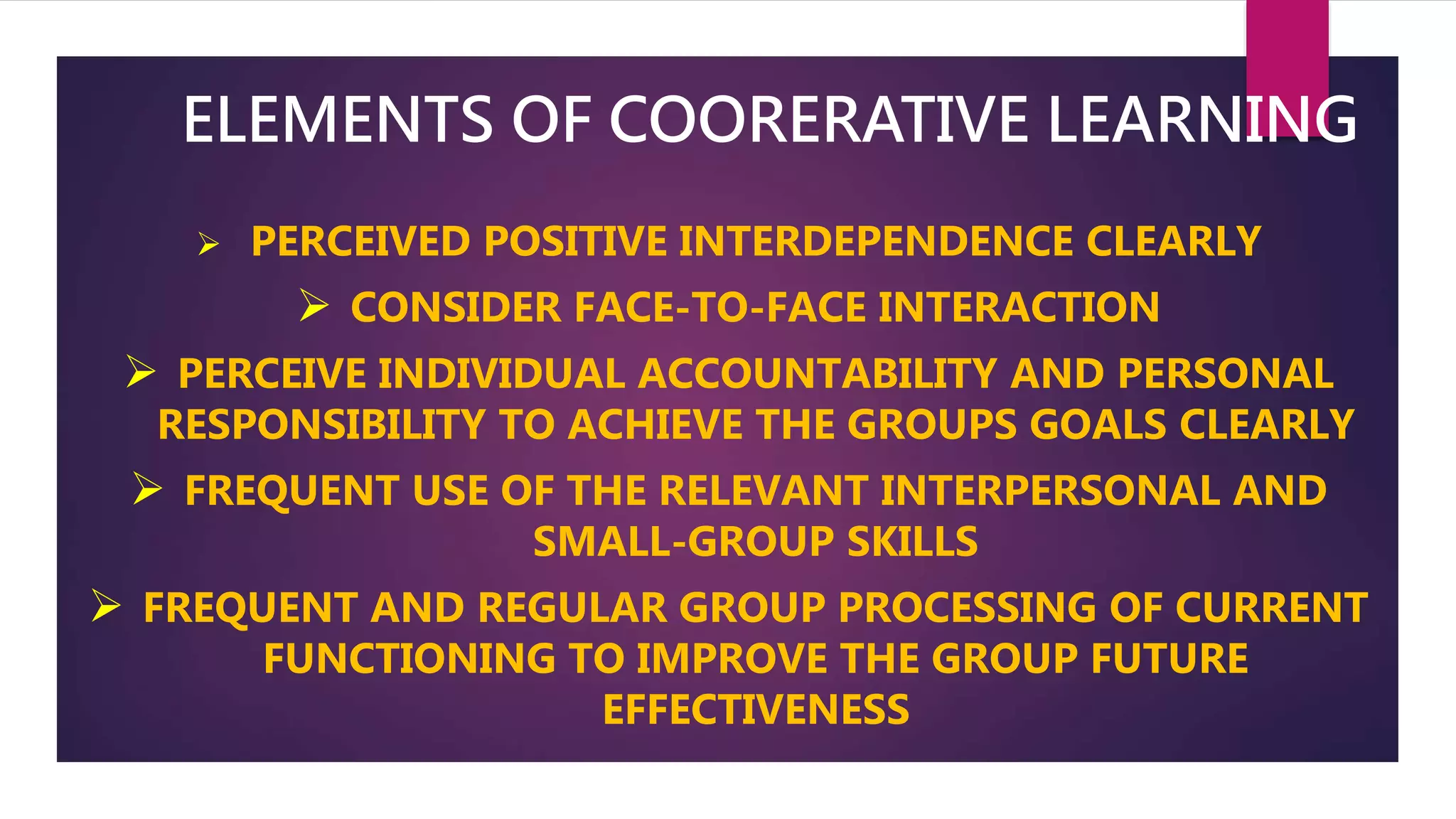 MODULE 8: COOPERATIVE LEARNING BASED APPROACH | PPT