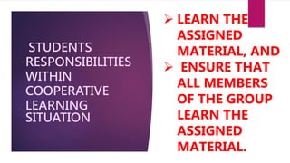 MODULE 8: COOPERATIVE LEARNING BASED APPROACH | PPTX