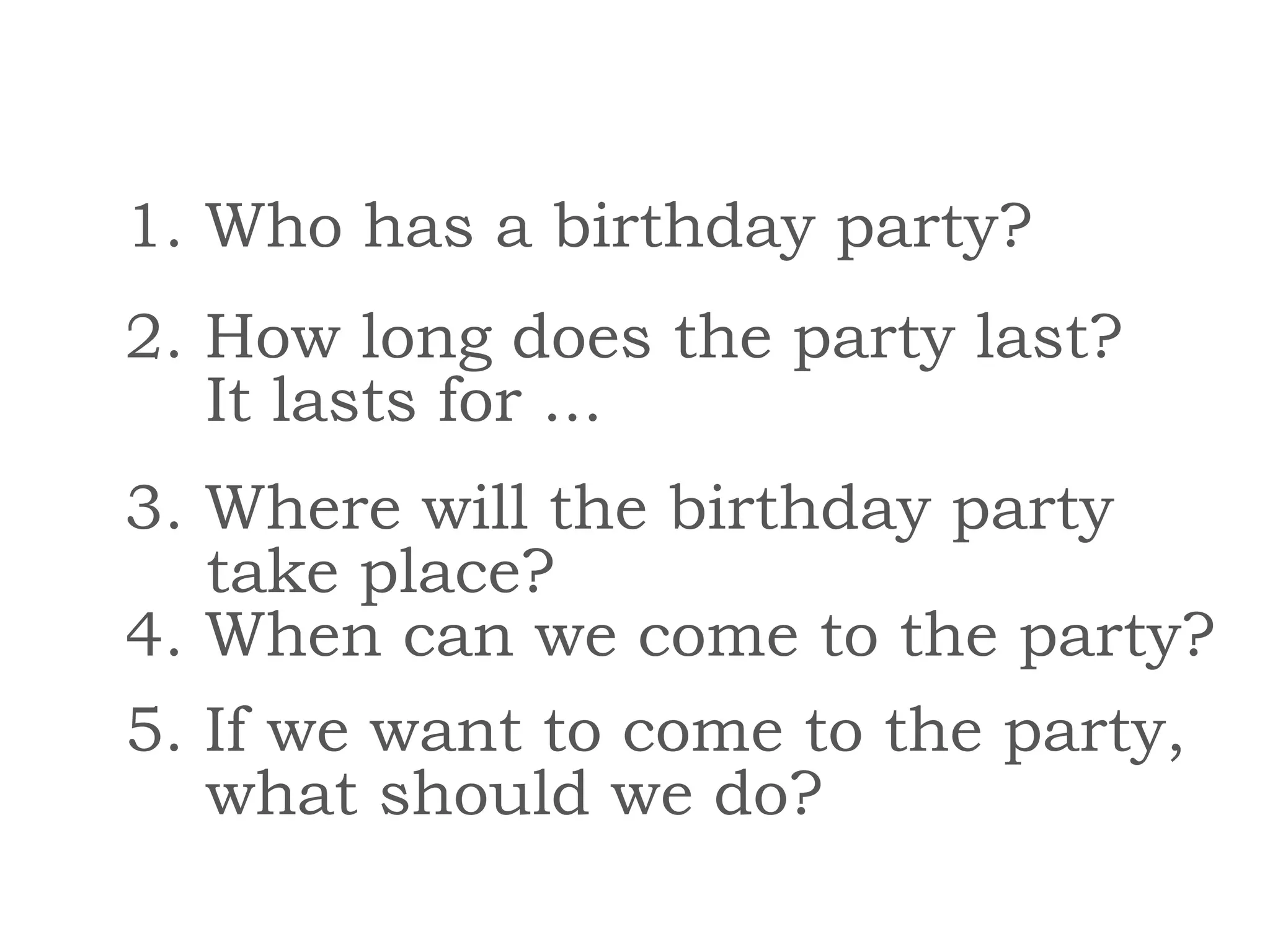 Invitation card material, example, picture and question | PPTX