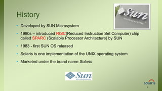 Solaris Operating System - Oracle | PPTX