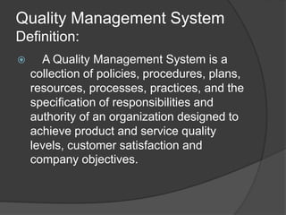 Quality management system | PPT