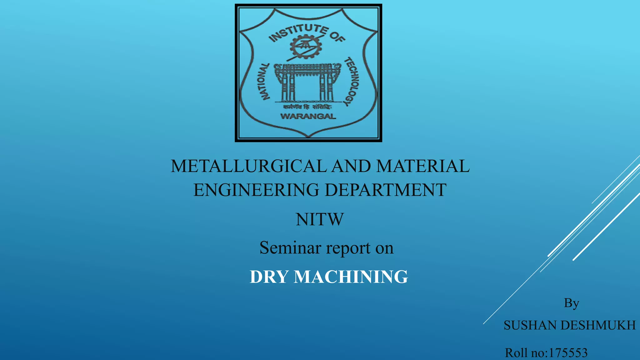 Dry Machining | PPTX