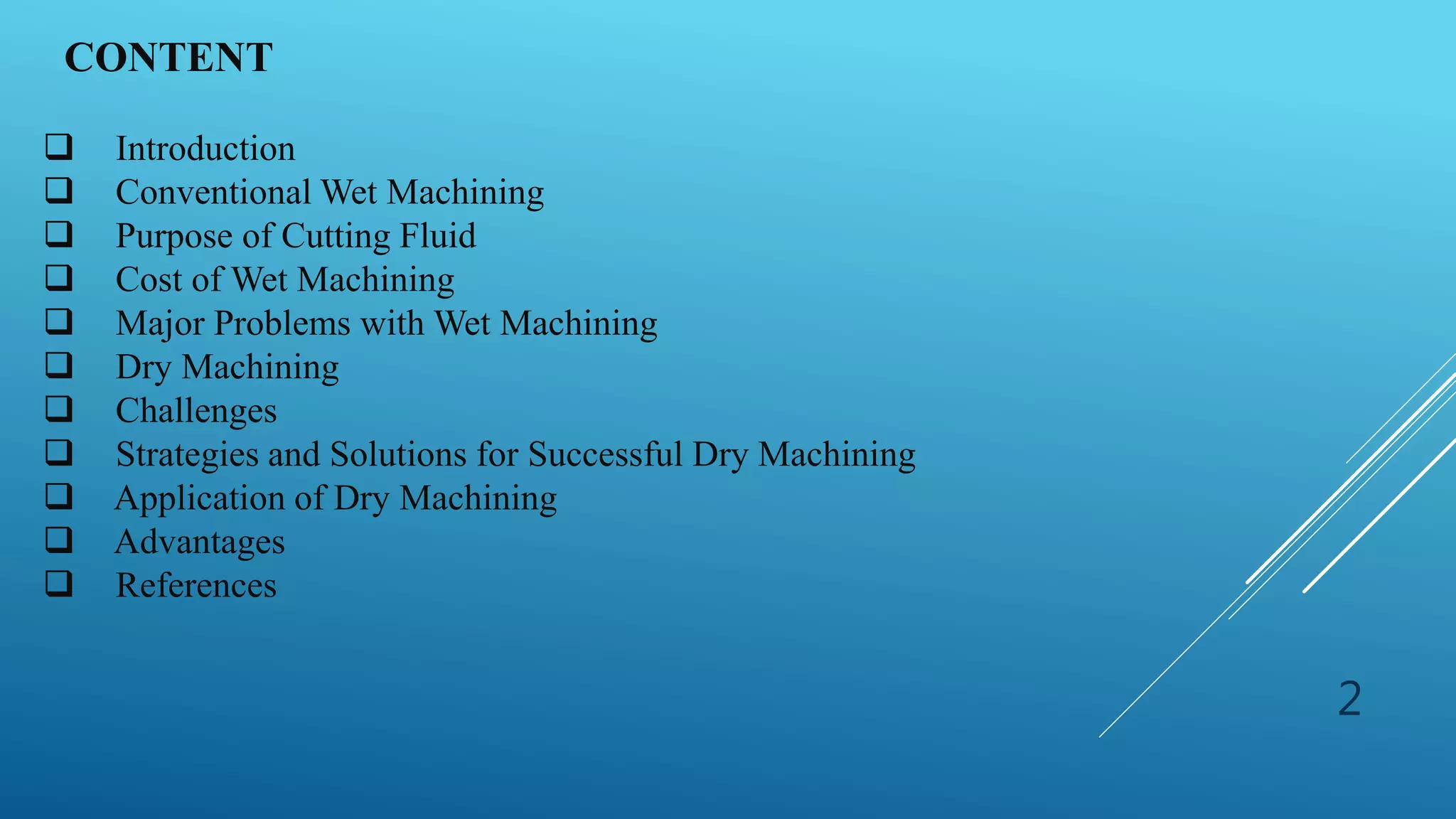 Dry Machining | PPTX