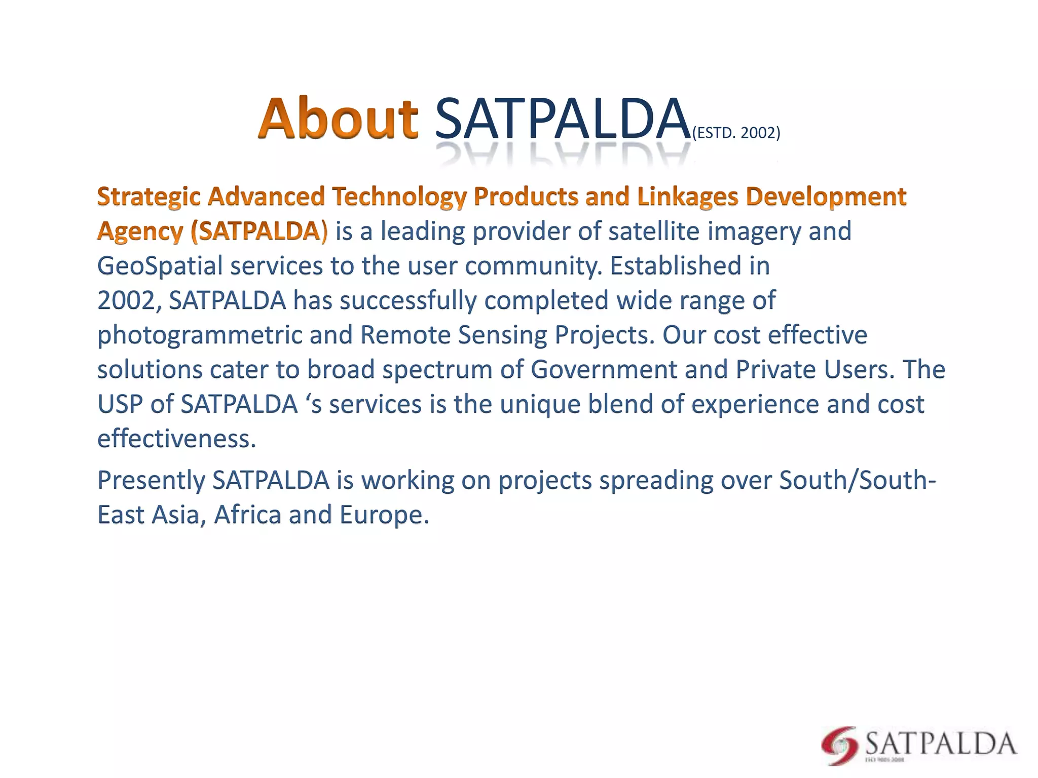 GeoEye Imagery from SATPALDA | PPTX