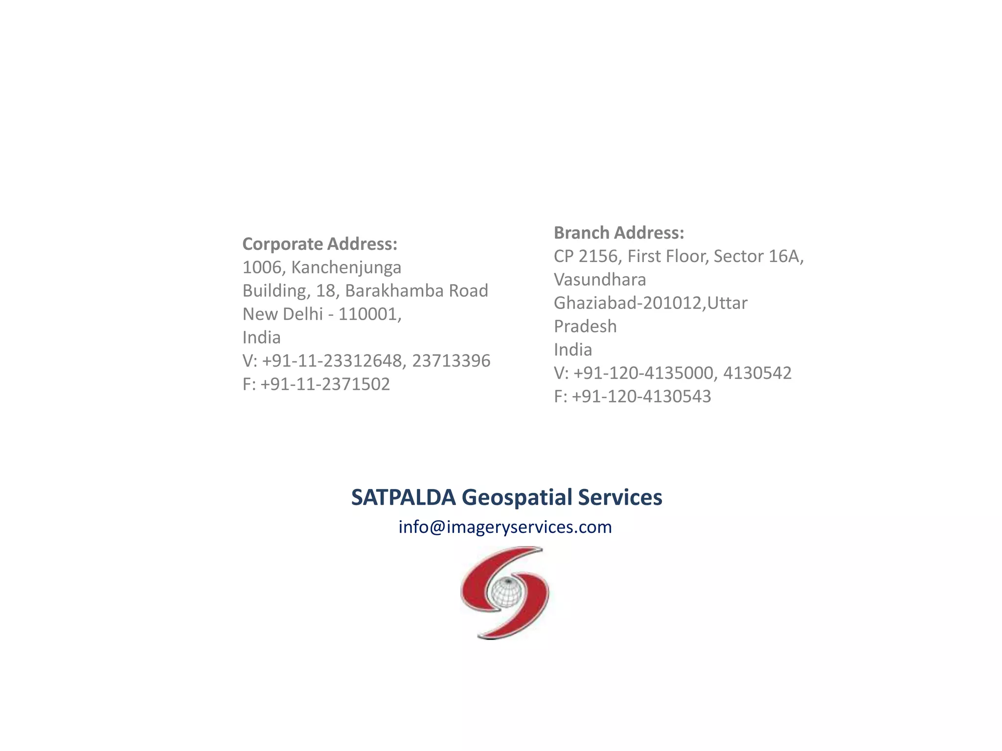 GeoEye Imagery from SATPALDA | PPTX