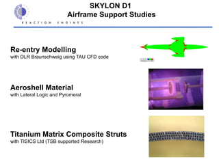Progress on the SKYLON Reusable Spaceplane | PDF