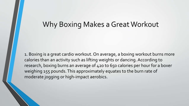 Why Boxing Makes a Great Workout, by Perry Mandera | PPT