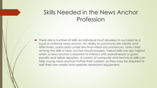 Skills Needed in the News Anchor Profession | PPT