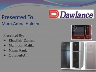 Dawlance presentation | PPTX