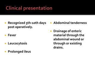 Enterocutaneous fistula | PPTX