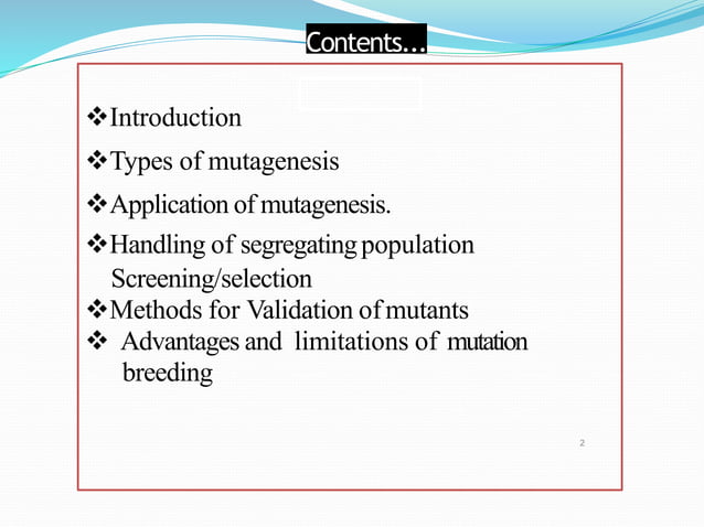 mutagenesis | PPTX | Chemistry | Science