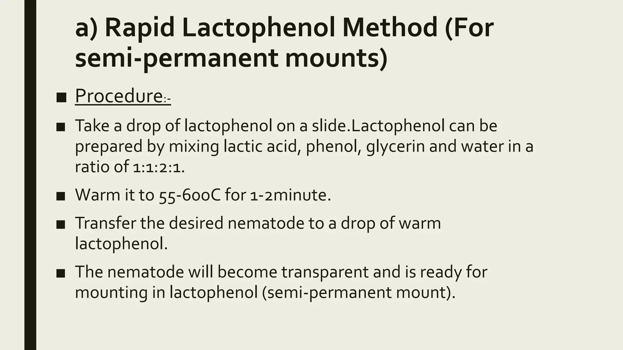 Preparation of nematode mounting | PPTX