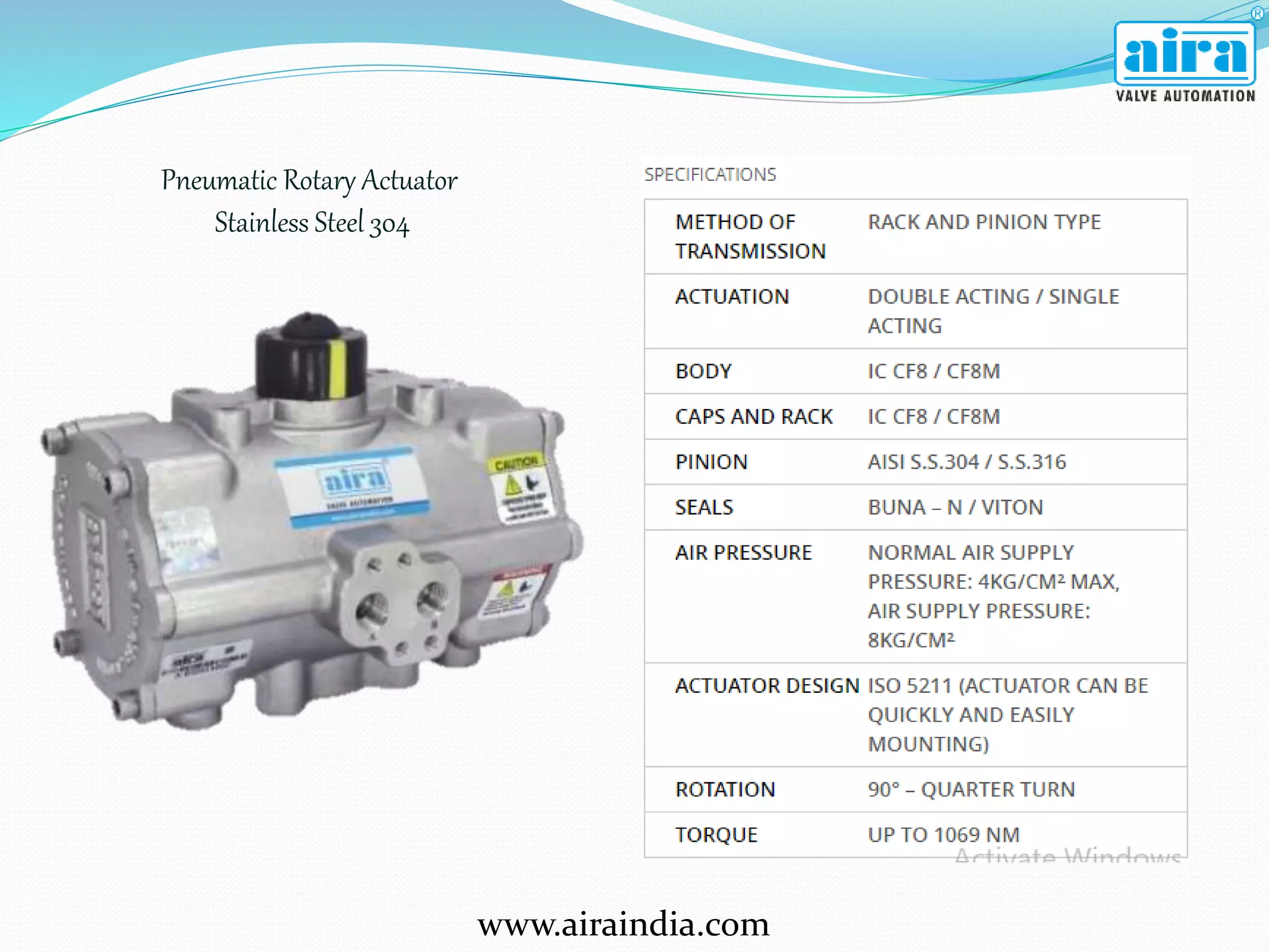 Types of Pneumatic Actuators | PPTX