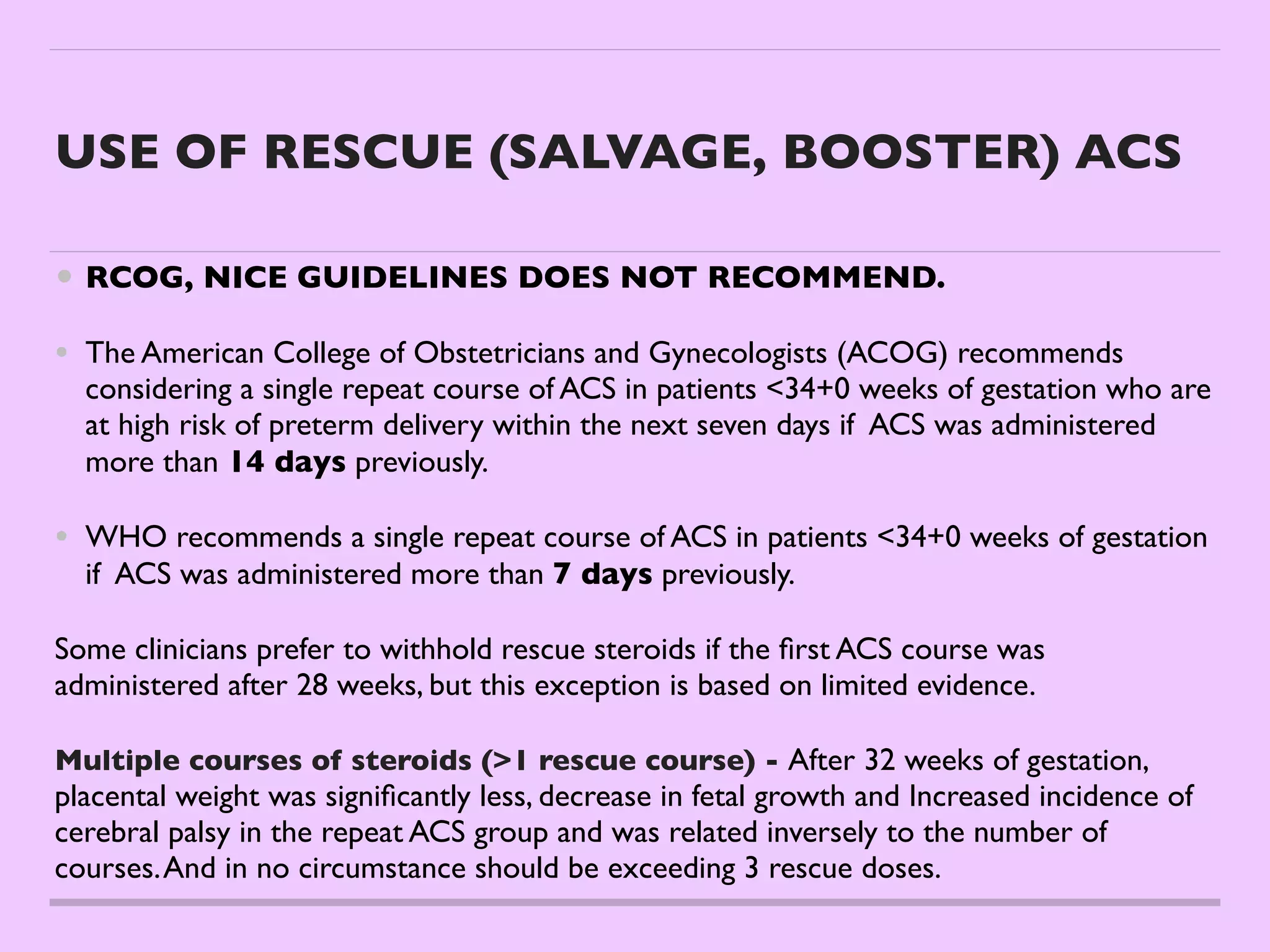 Antenatal corticosteroids | PDF