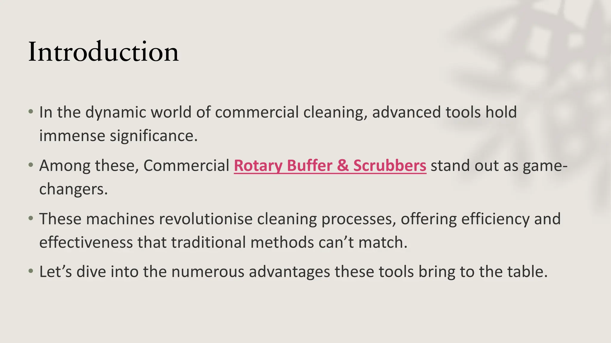 Benefits of Commercial Rotary Buffer & Scrubbers | PPT