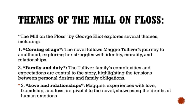 The Mill On The Floss By George Illiot.. | PPT