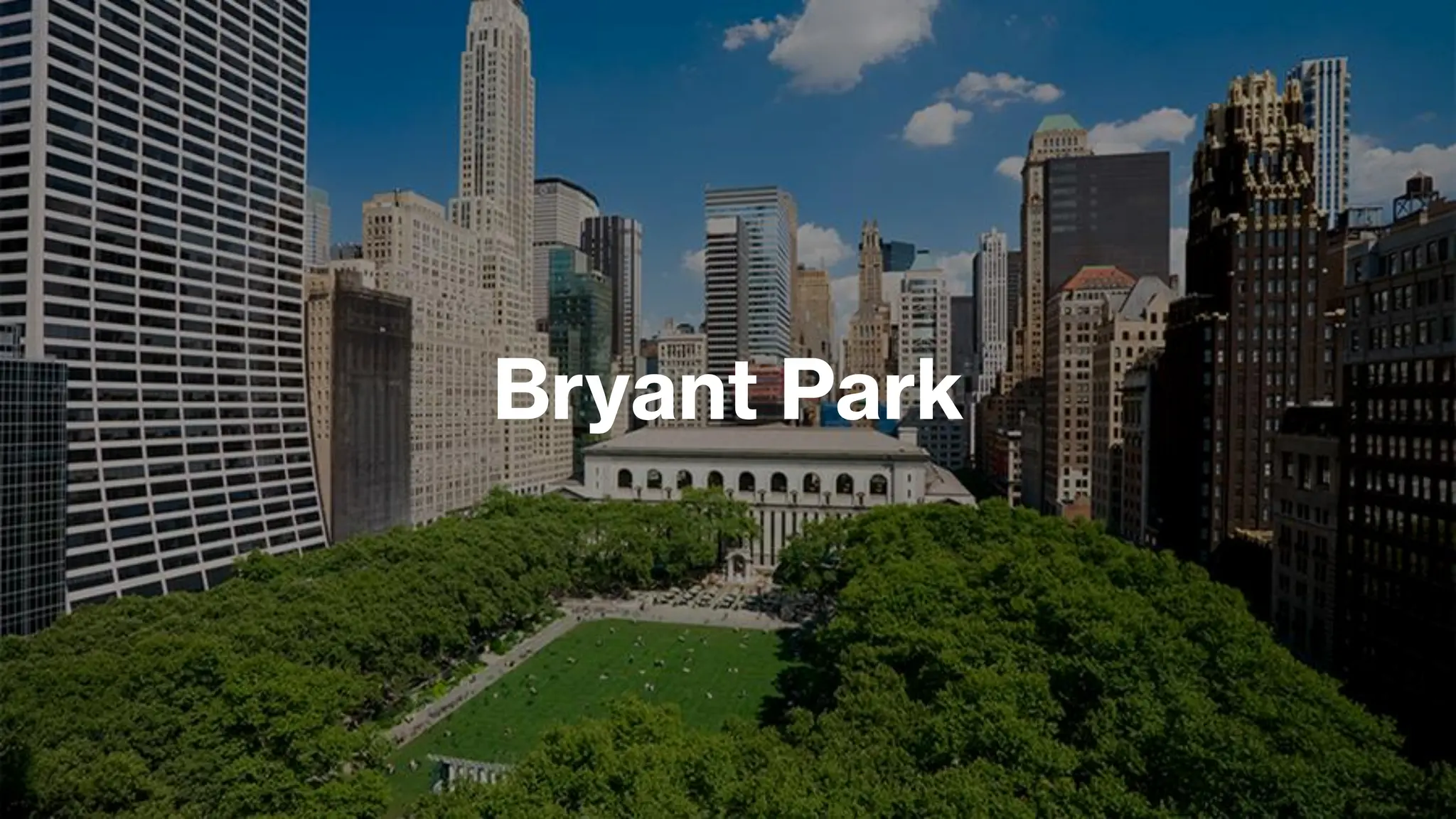 Bryant Park case studyy in terms of urban design | PDF
