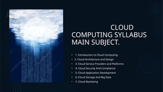 Cloud Computing courses syllabus in delhi | PPT