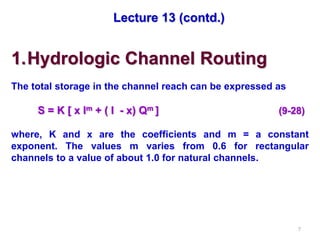 Class lecture on Hydrology by Rabindra Ranjan saha Lecture 13 | PPTX