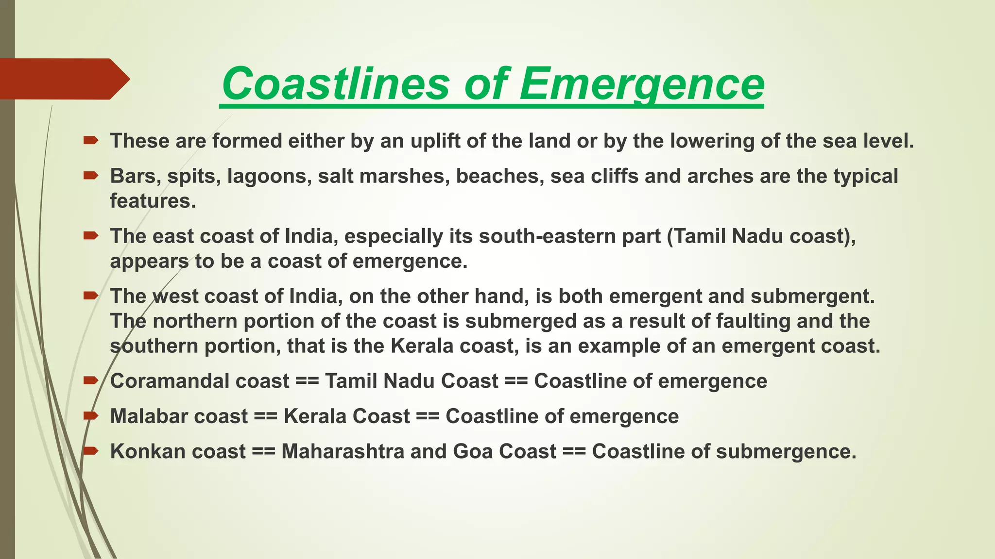 Coastal land forms .erosional and depositional landforms | PPTX