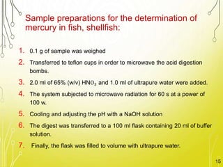 Solid phase extraction & cold vapor atomic absorption spectrometry | PPTX