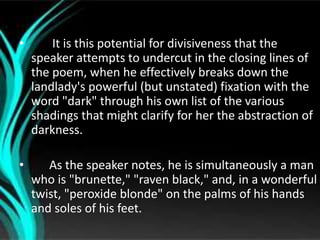 Brief overview of poem 'Telephonic conversation'. | PPTX | Poetry ...