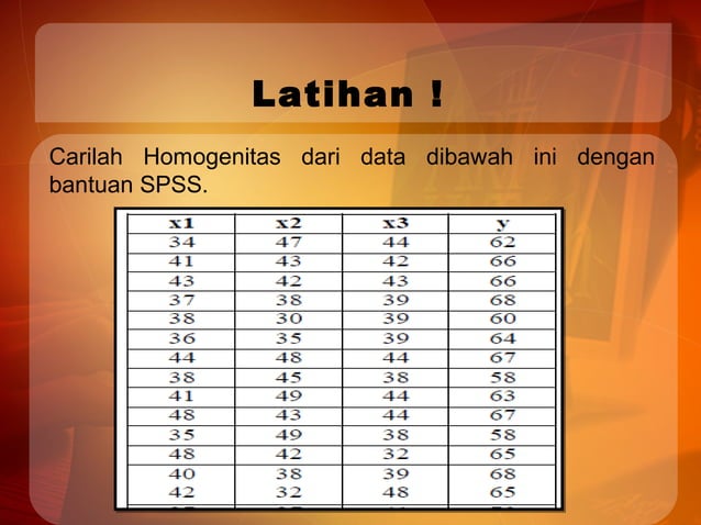 Homogenitas dengan SPSS | PPT