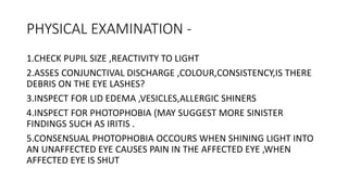 APPROACH TO RED EYE -DIAGNOSIS AND TREATMENT | PPTX