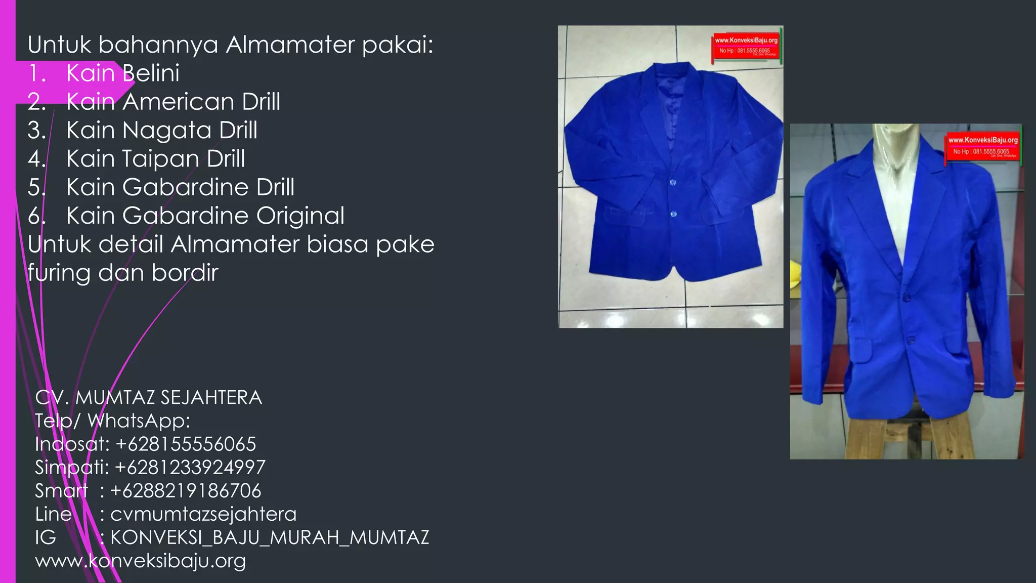 Jas Osis Smk, Model Blazer, Model Jas Almamater Sekolah, CP 0852 8002 8980 | PPT