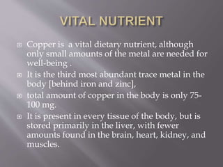 bioinorganic chemistry of copper | PPTX