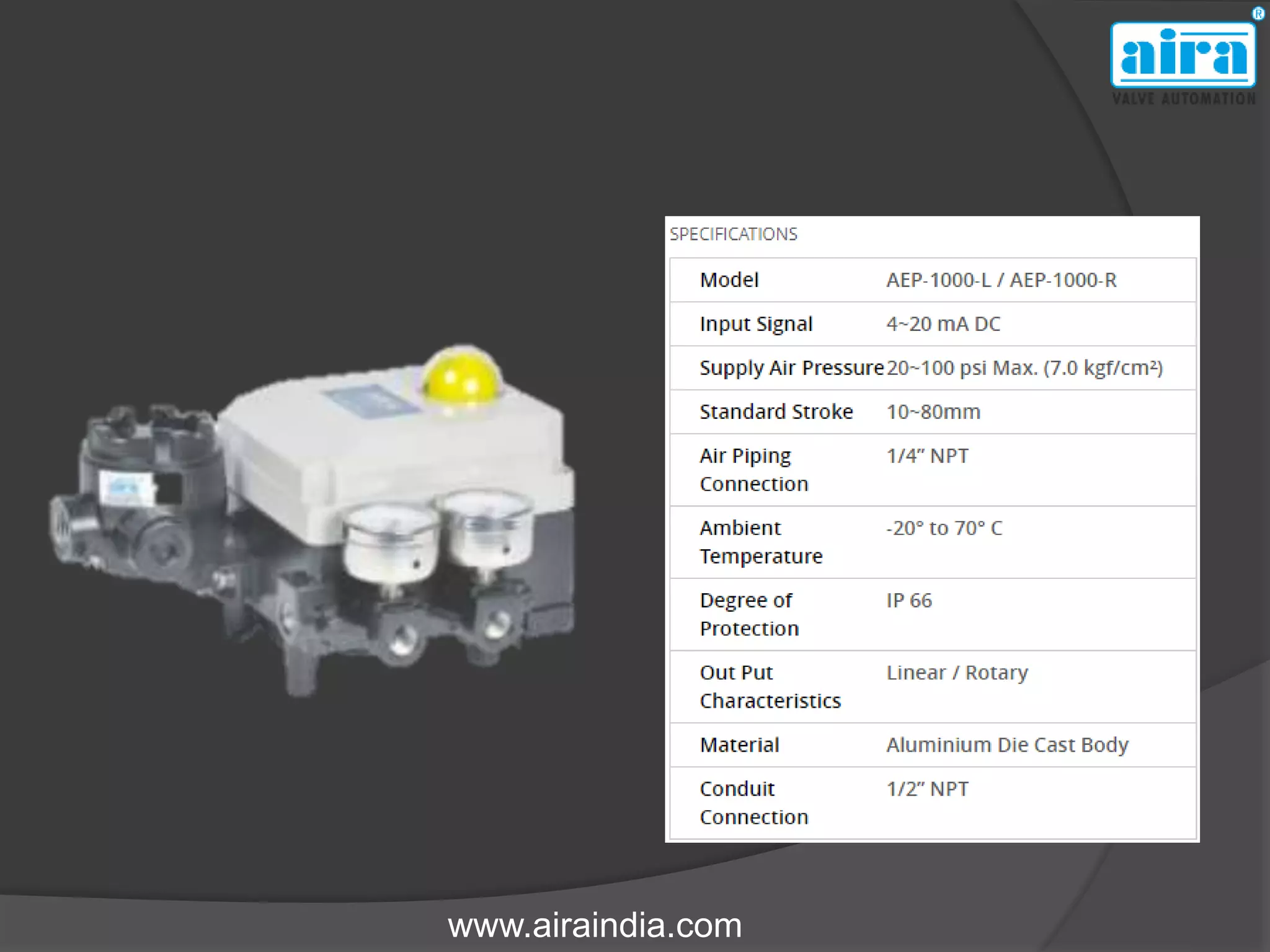 Electro Pneumatic Valve Positioner | PPT
