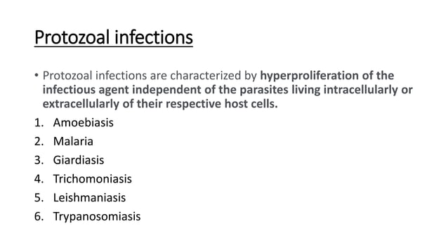 DRUGS USED IN PROTOZOAL INFECTION.pptx | Infectious Diseases | Diseases ...
